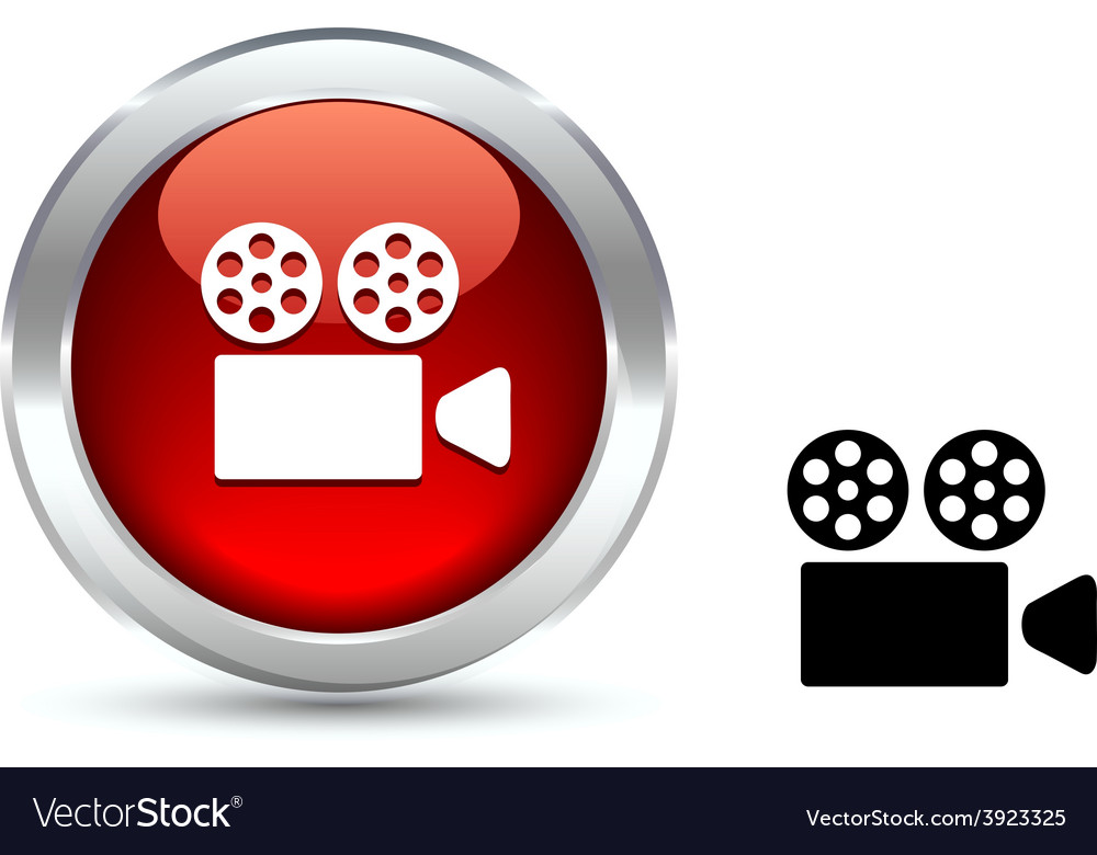 Cinema button Royalty Free Vector Image - VectorStock