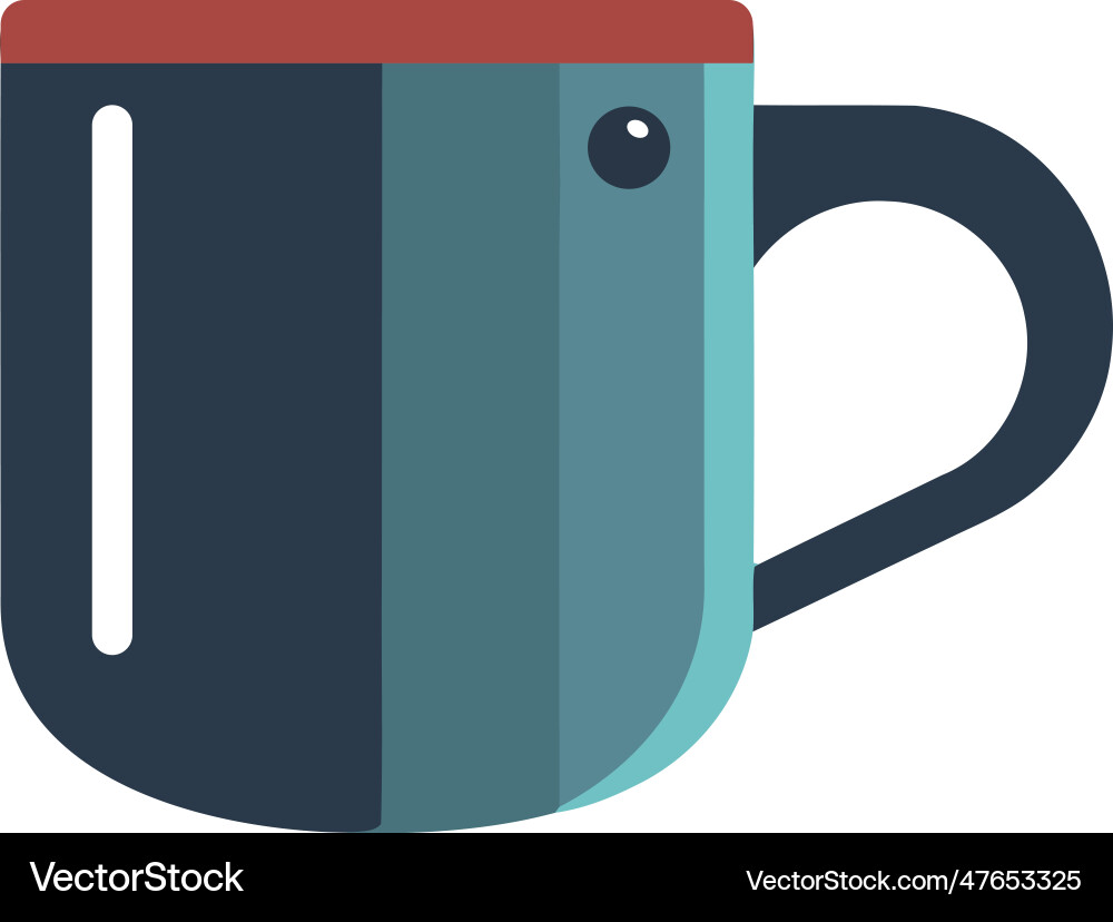 Coffee mug icon with steam and handle Royalty Free Vector
