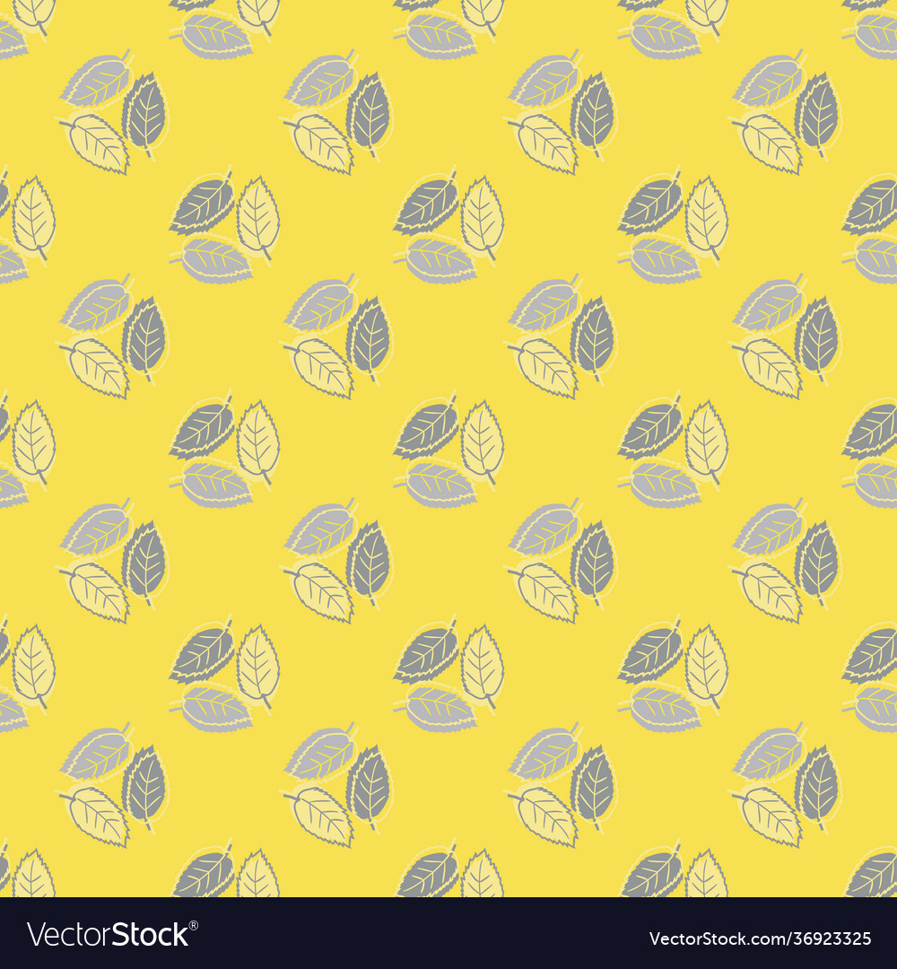 Elm leaf seamless pattern background Royalty Free Vector