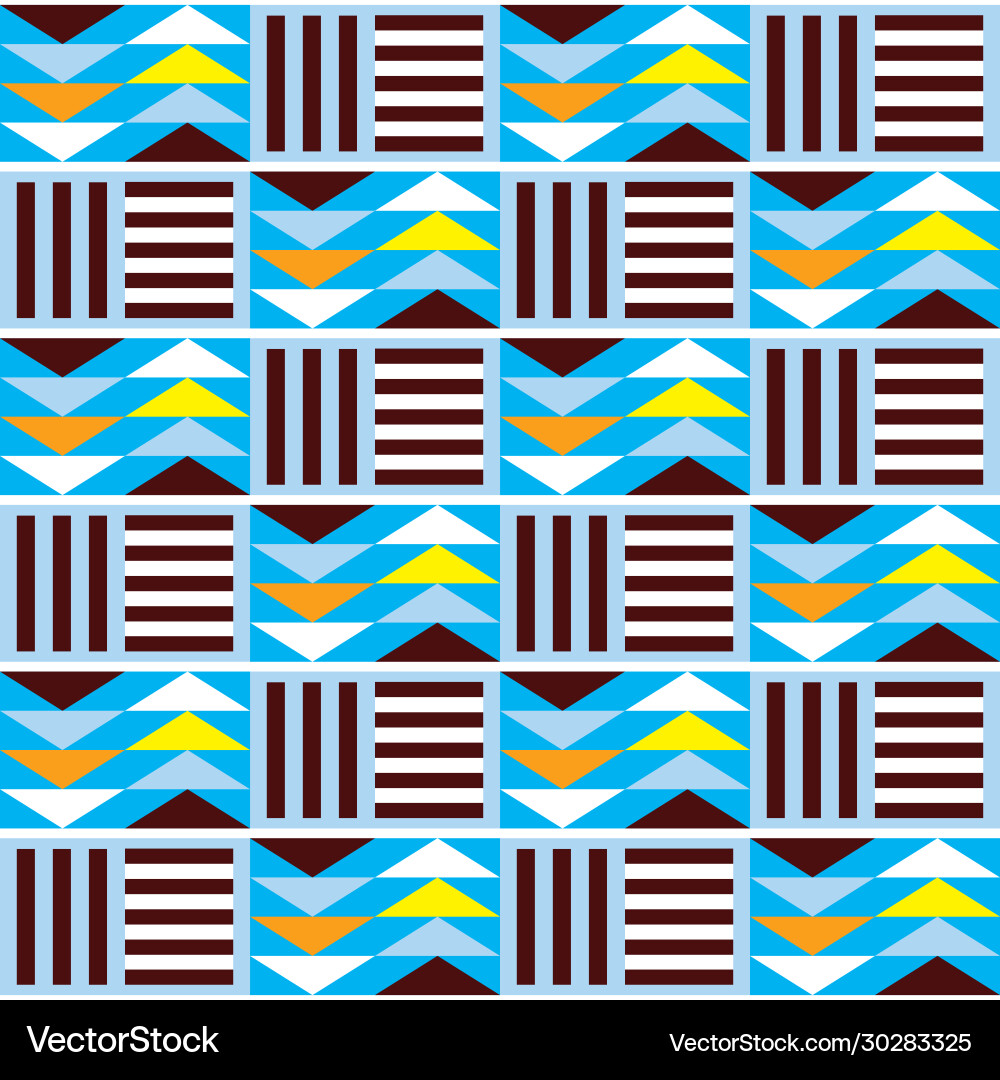 Geometric tribal kente seamless pattern af Vector Image