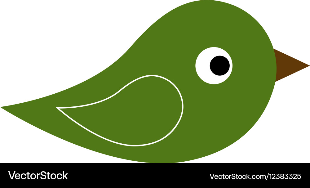 Green icon of bird Royalty Free Vector Image - VectorStock