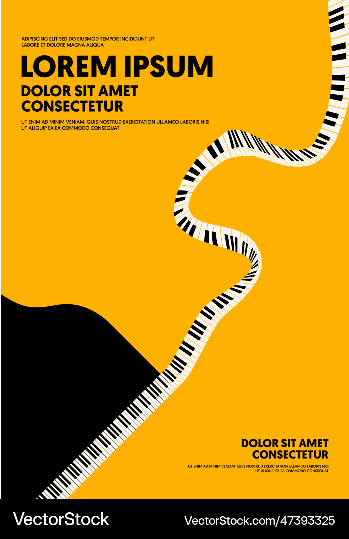 Music poster design template background modern Vector Image