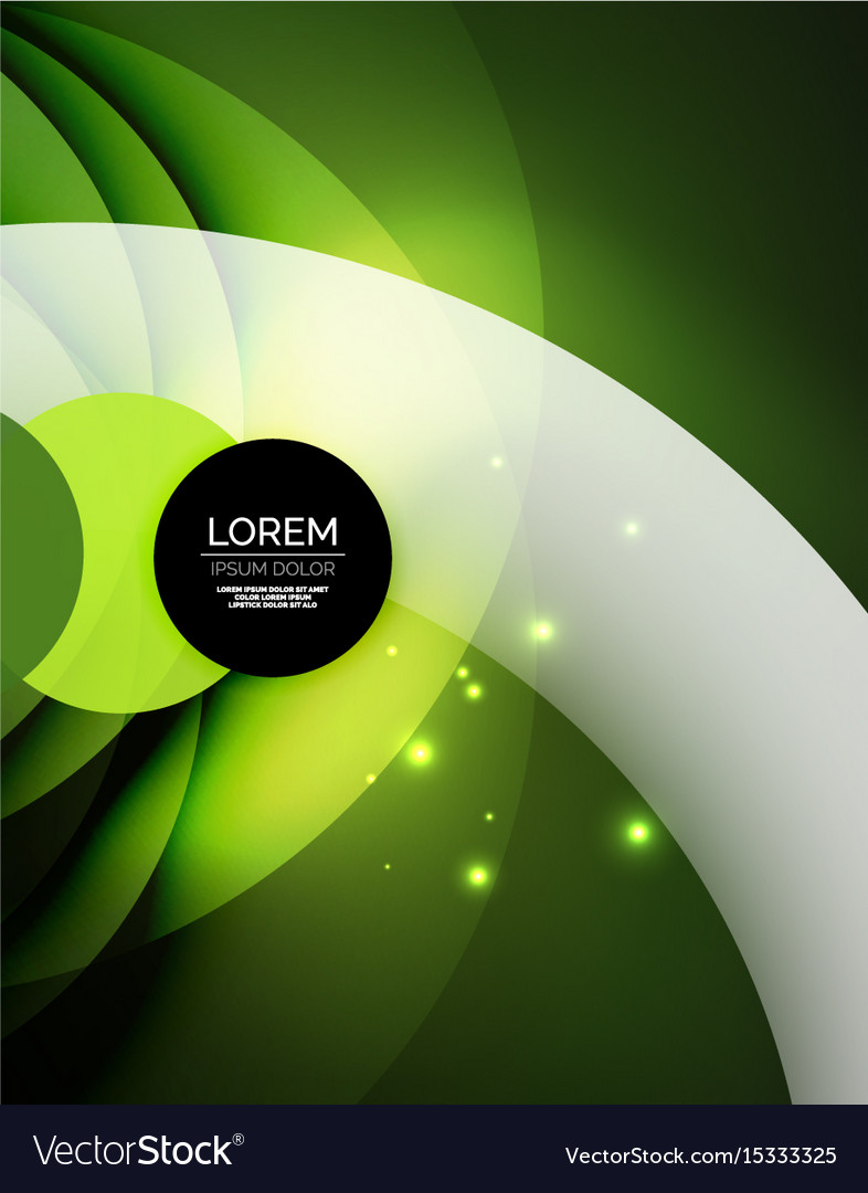 Overlapping circles on glowing abstract background