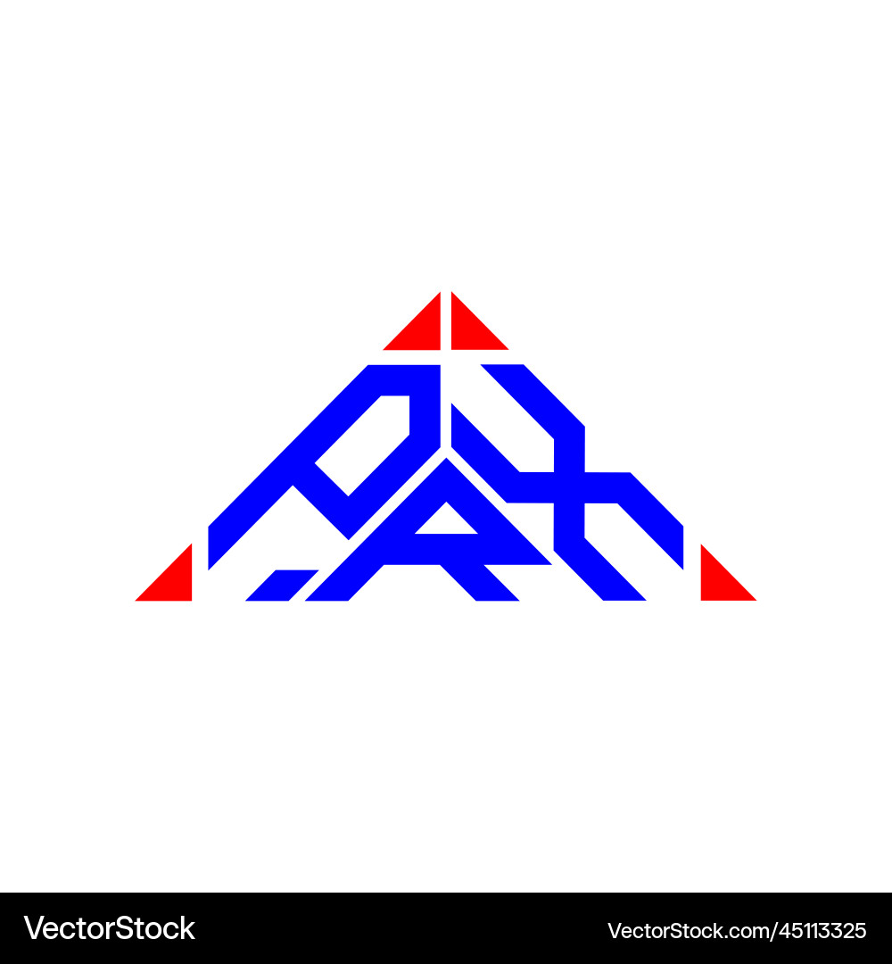 P r x letter logo creative design with graphic Vector Image