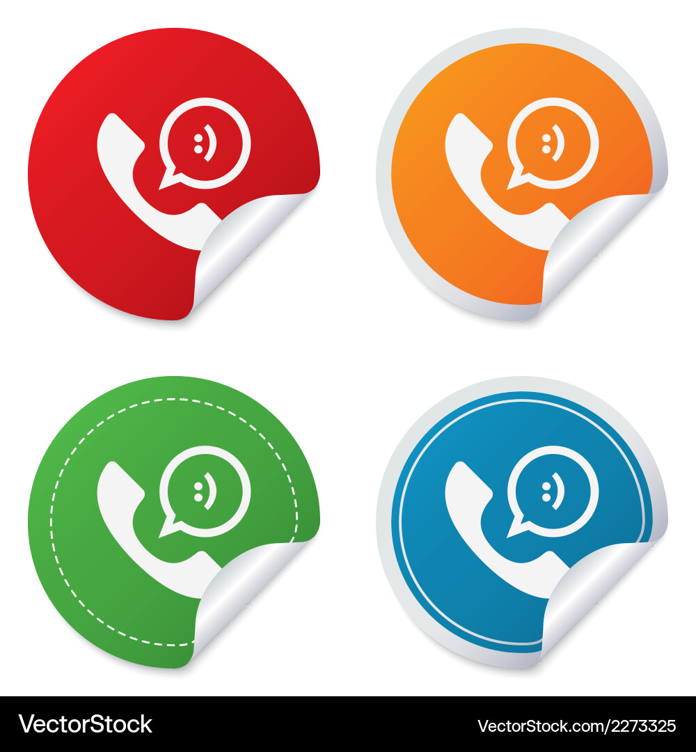 Phone sign icon support symbol Royalty Free Vector Image