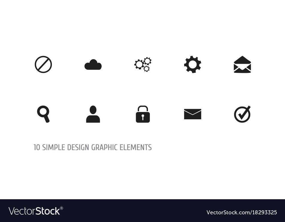 Set of 10 editable web icons includes symbols Vector Image