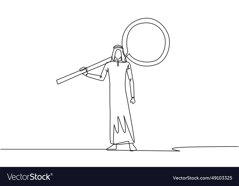 Single continuous line drawing of energetic young Vector Image