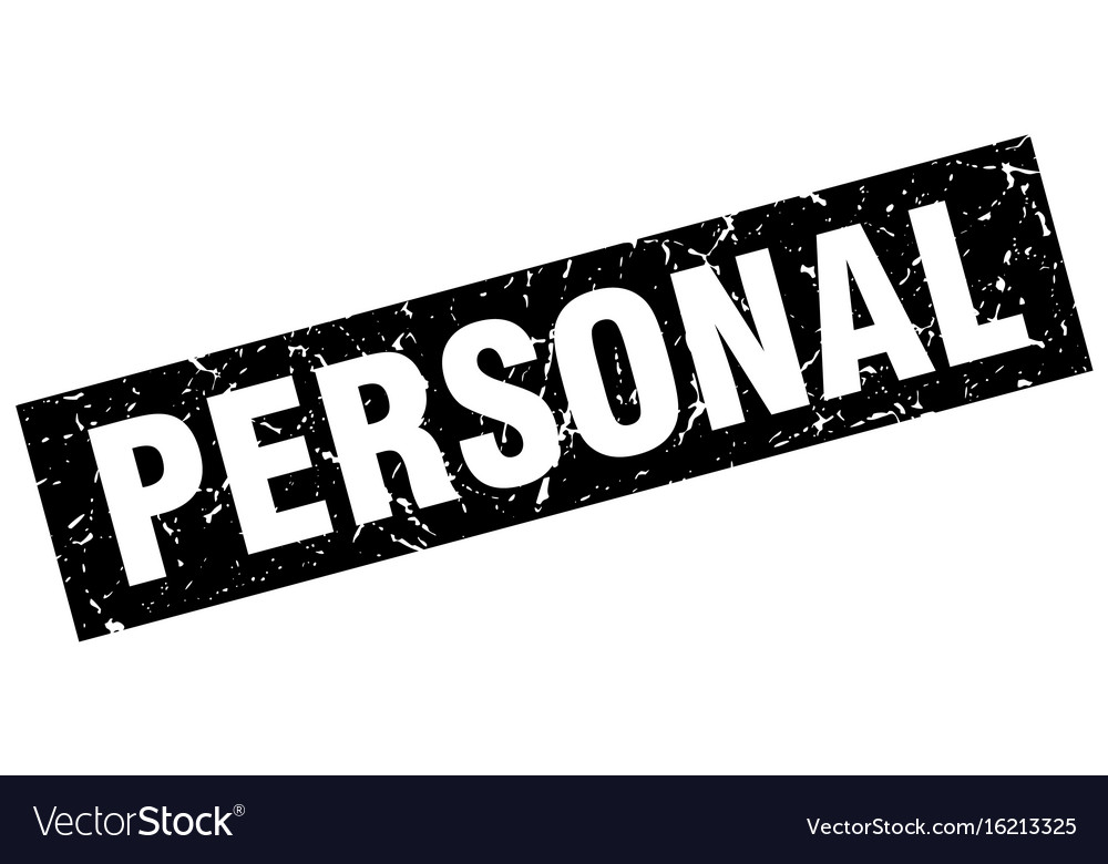 Square grunge black personal stamp Royalty Free Vector Image