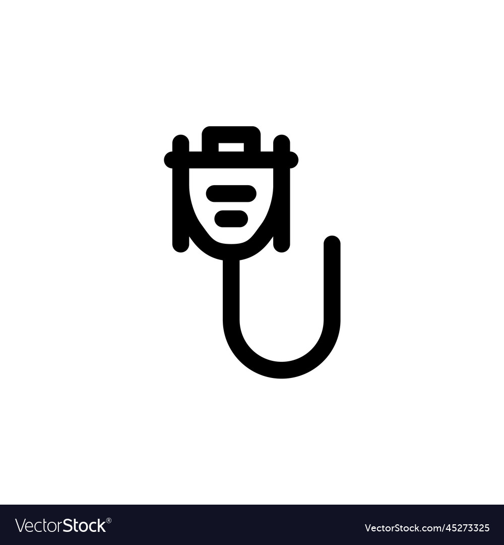 Vga cable icon computer component icon outline Vector Image