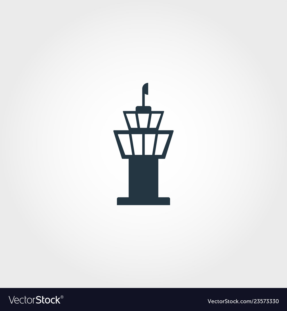 Airport tower creative icon simple element Vector Image