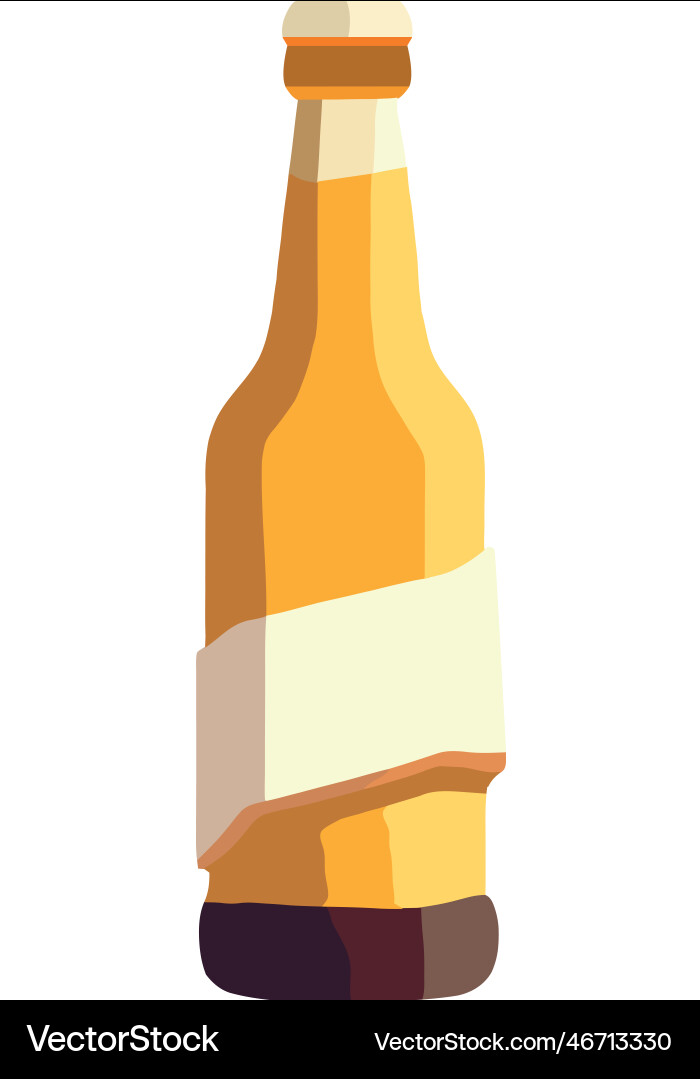 Alcohol symbol on beer bottle label design Vector Image