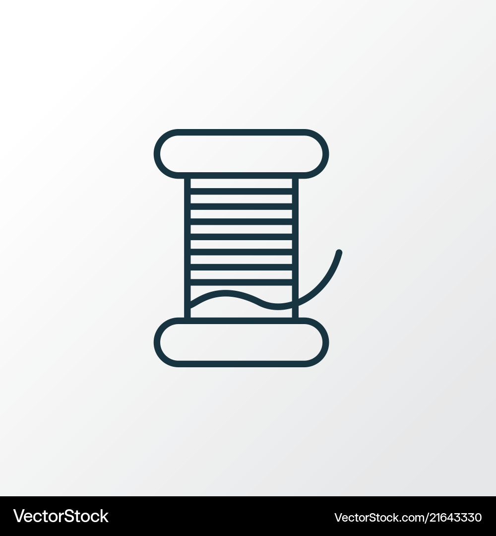 Bobbin icon line symbol premium quality isolated Vector Image