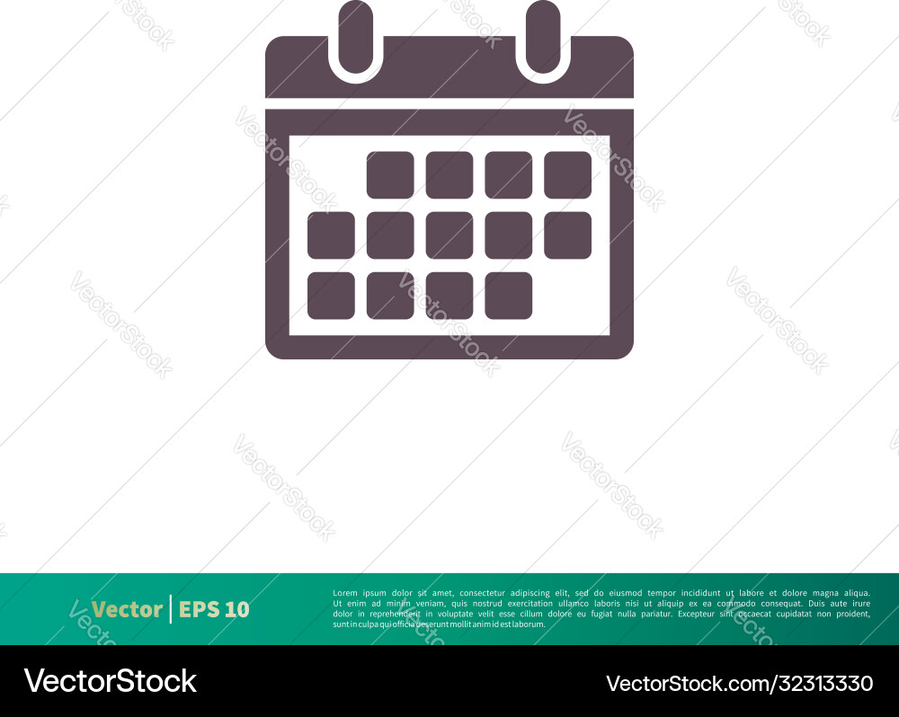 Calendar schedule icon logo template design eps 10