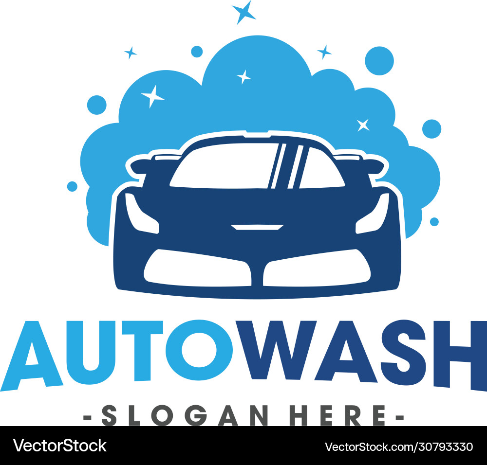Car wash and clean logo Royalty Free Vector Image