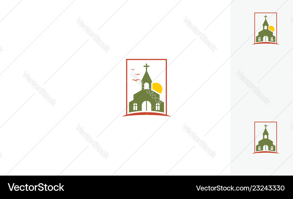 Church cross religious logo icon Royalty Free Vector Image