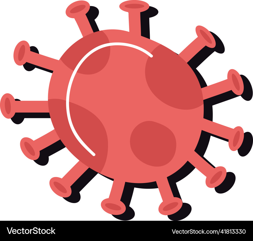 Covid19 red particle Royalty Free Vector Image