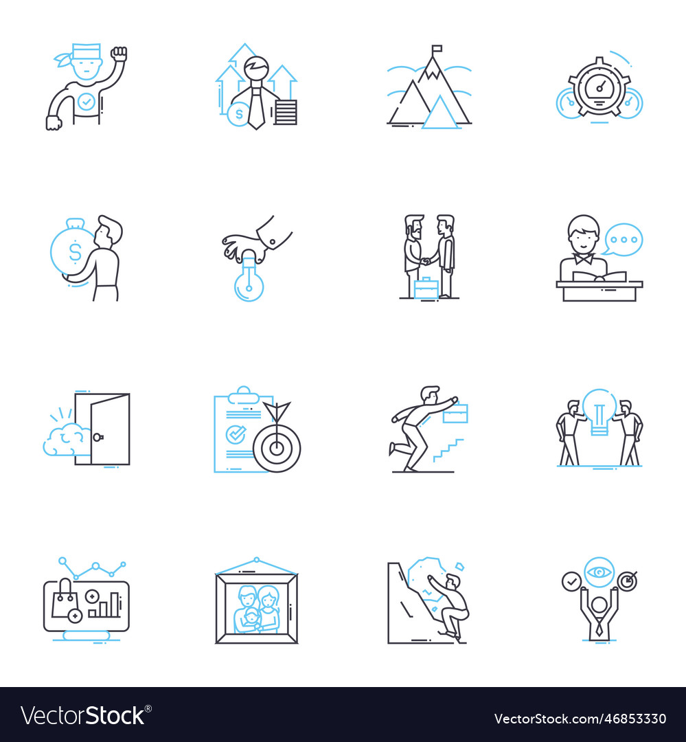 Creative innovation linear icons set imaginative Vector Image Creative innovation linear icons set imaginative Vector Image