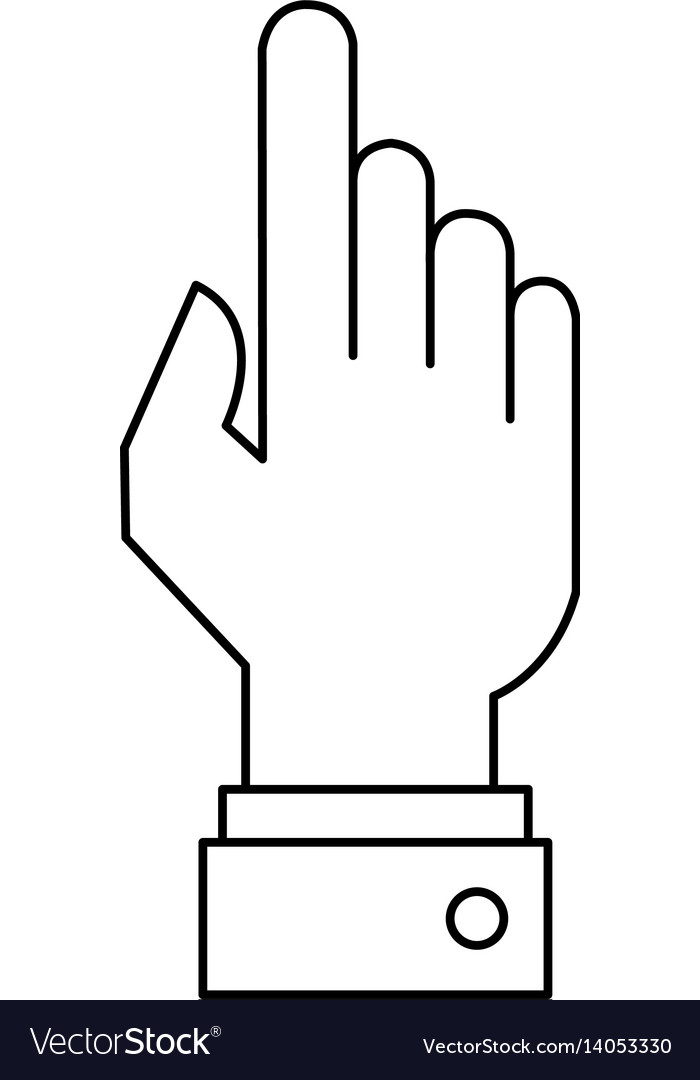 Hand human pointer icon Royalty Free Vector Image