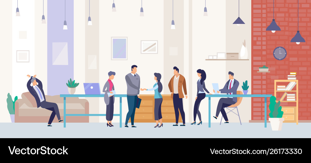 Hiring company employees flat concept Royalty Free Vector