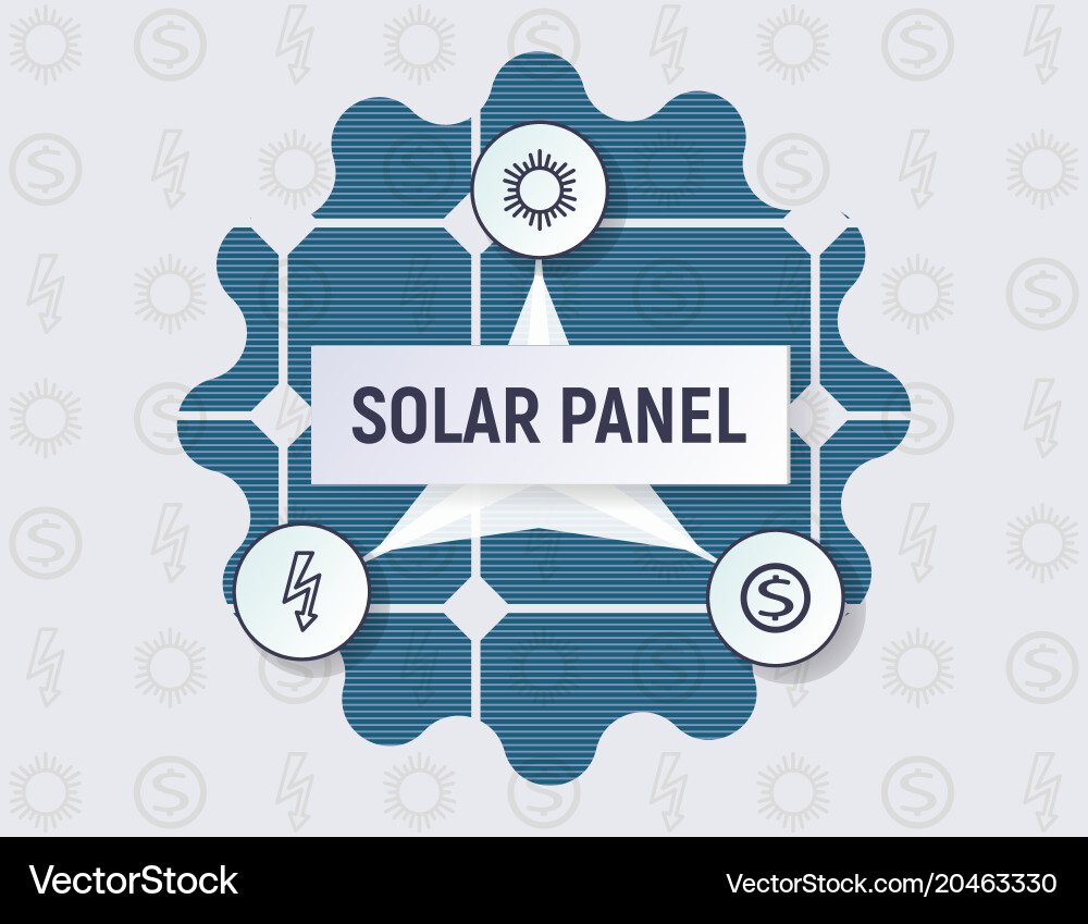 Infographics of the solar panel concept Royalty Free Vector