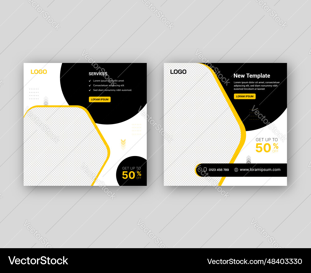 New and modern social media post template design Vector Image