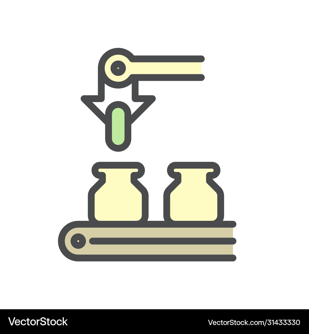 Pharmaceutical production and manufacturing icon Vector Image