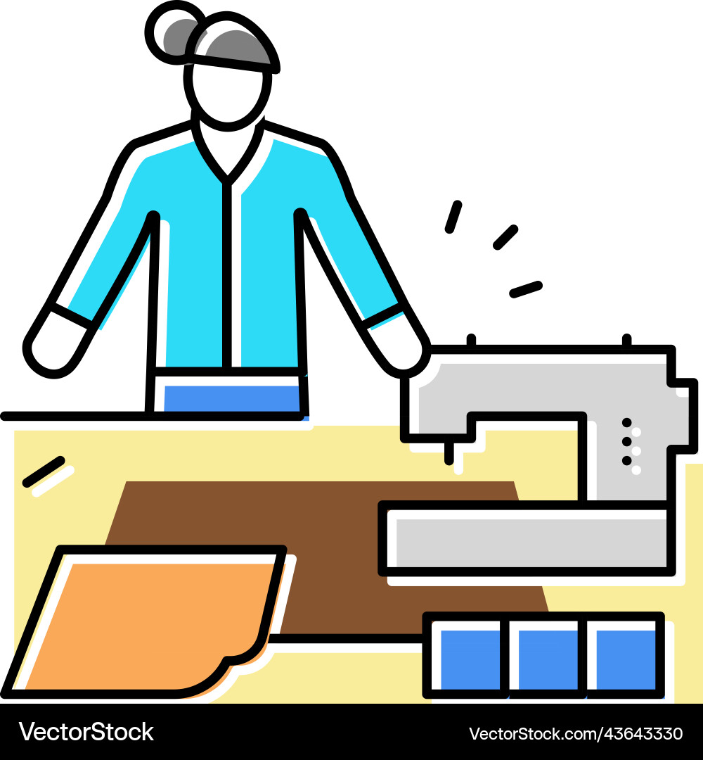 Sew craft occupation color icon Royalty Free Vector Image