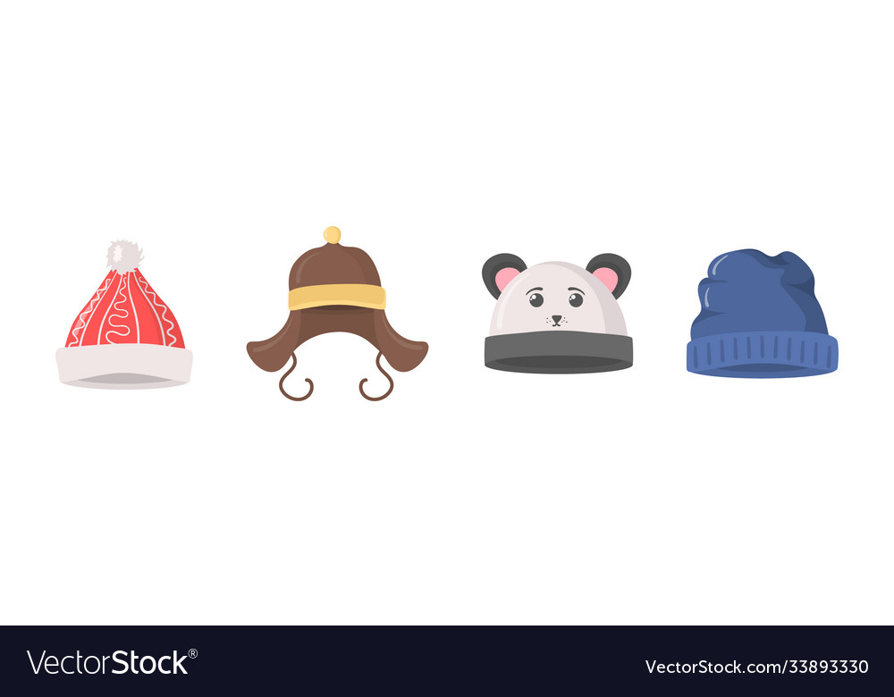 Winter hat cap Royalty Free Vector Image - VectorStock