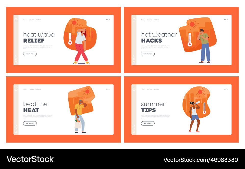 Young and senior characters experience discomfort Vector Image