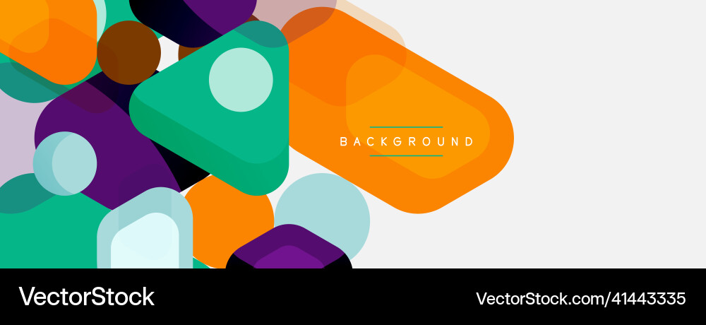 Abstract round geometric shapes and circles Vector Image