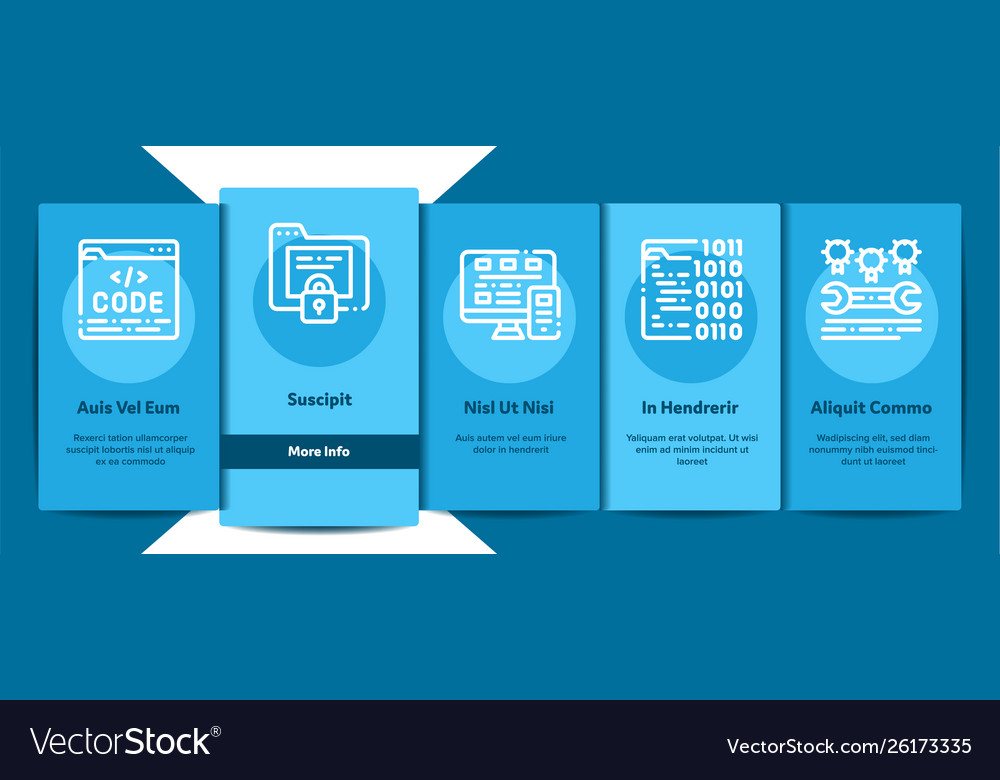 Coding System Onboarding Royalty Free Vector Image