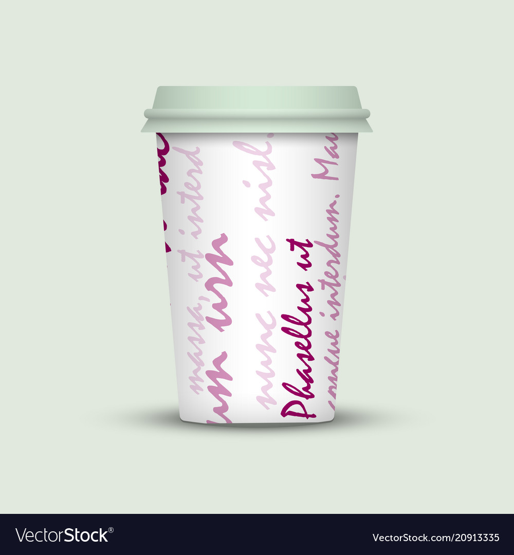 Coffee cup to go creative template Royalty Free Vector Image