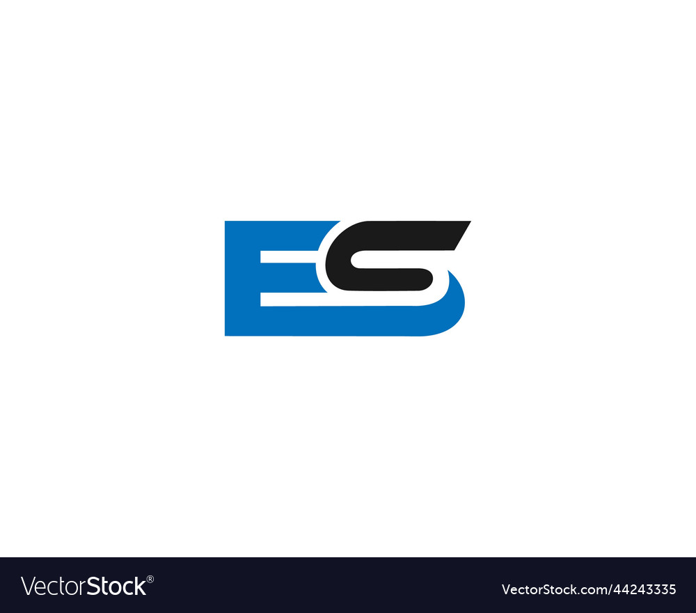 Es letter initial logo icon design Royalty Free Vector Image