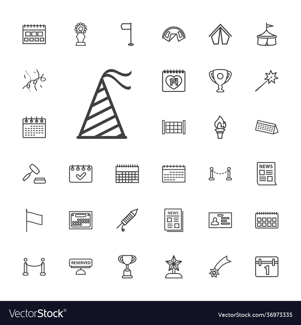 Event icons Royalty Free Vector Image - VectorStock