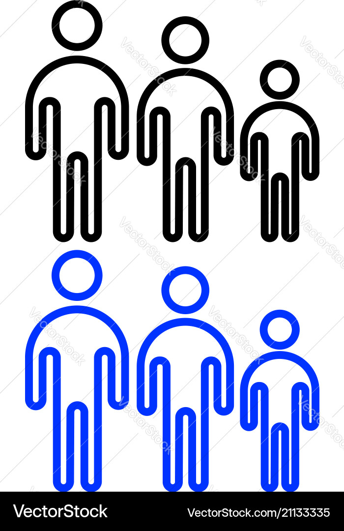 Family outline icon Royalty Free Vector Image - VectorStock