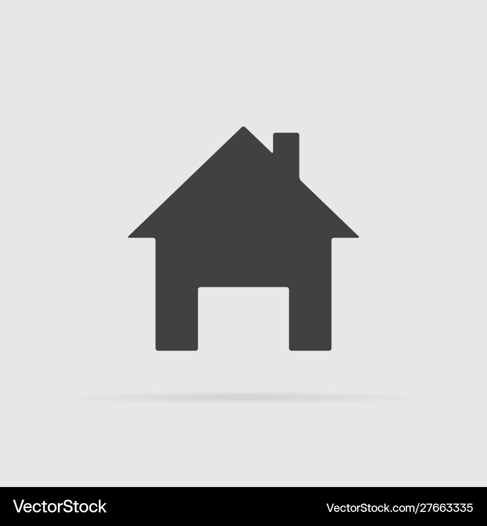 Home icon in flat style isolated on grey Vector Image