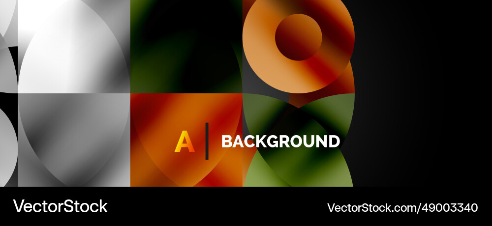 Abstract round geometric shapes with gradients Vector Image