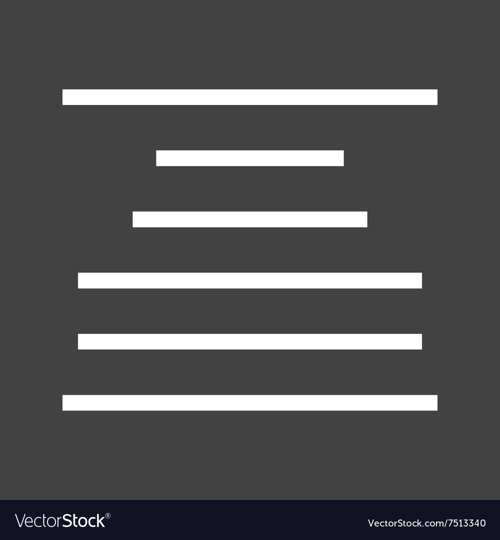 Center align Royalty Free Vector Image - VectorStock