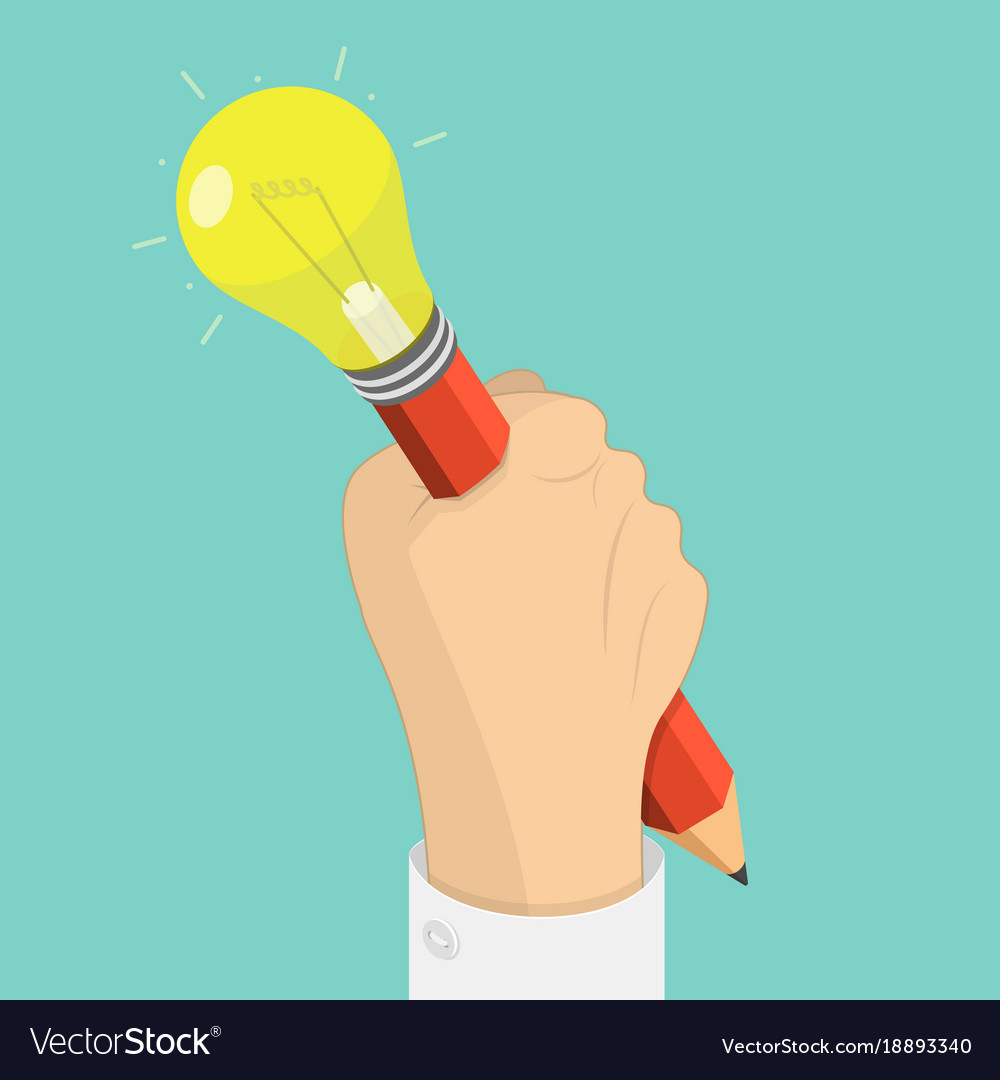 Creative idea flat isometric concept Royalty Free Vector