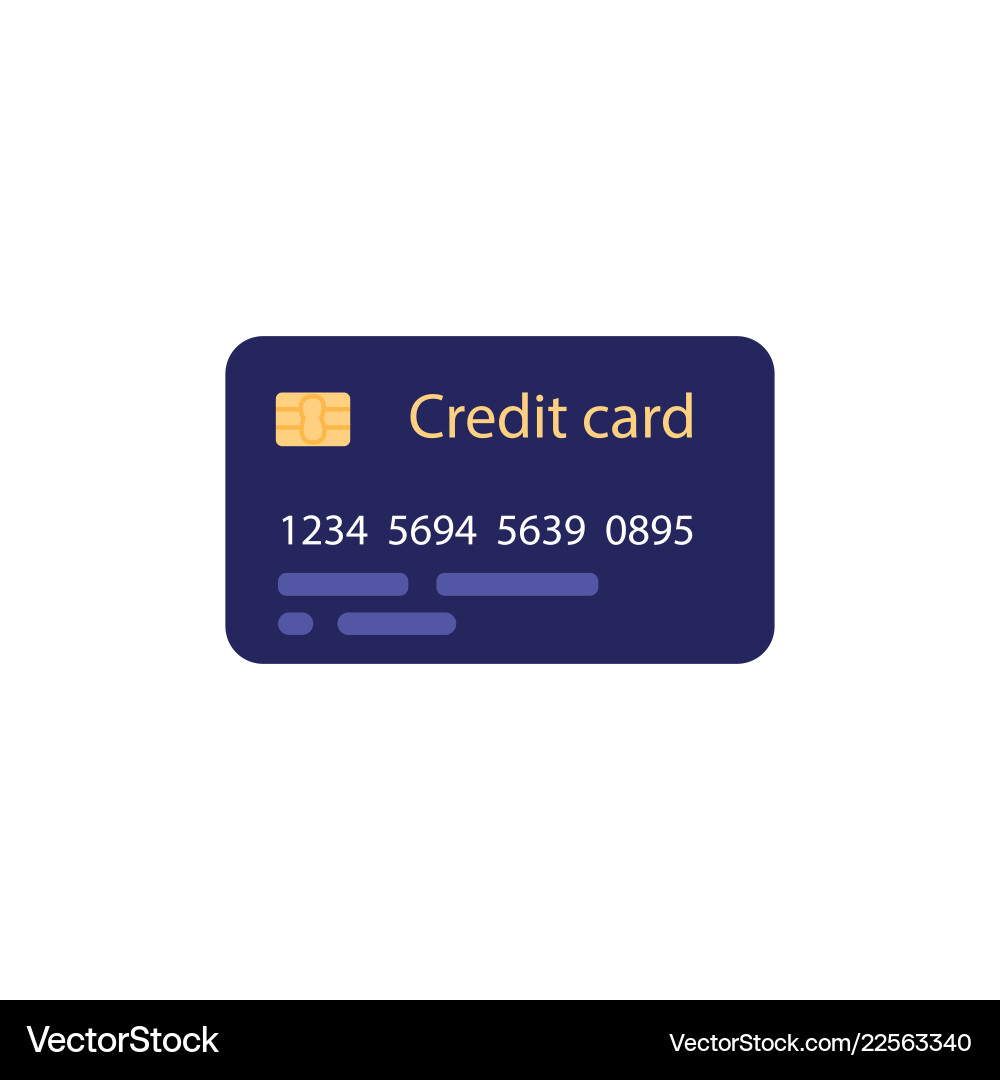 Credit card - financial symbol in flat style for e