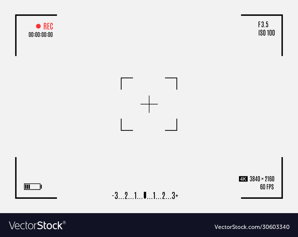 Focusing camera screen Royalty Free Vector Image