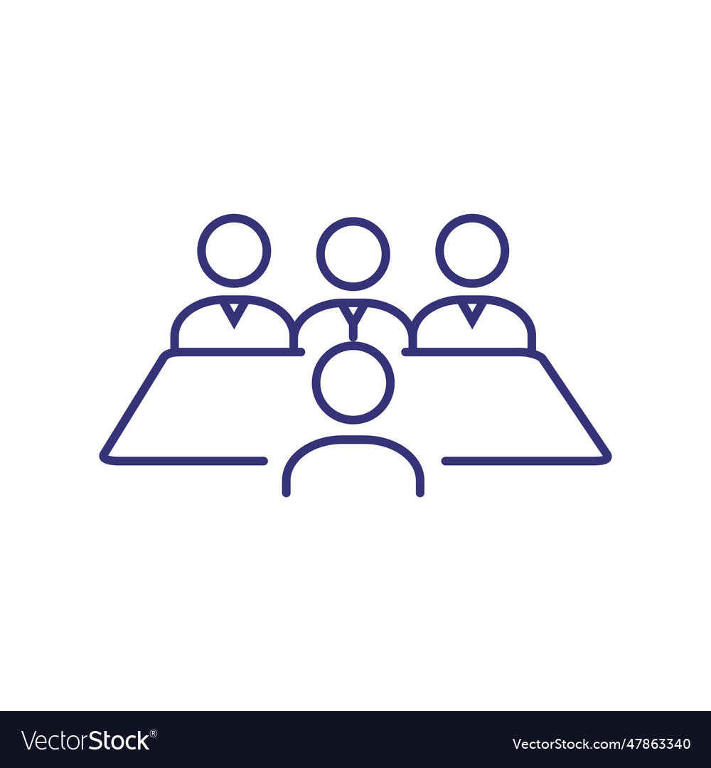 Job interview line icon Royalty Free Vector Image Job interview line icon Royalty Free Vector Image