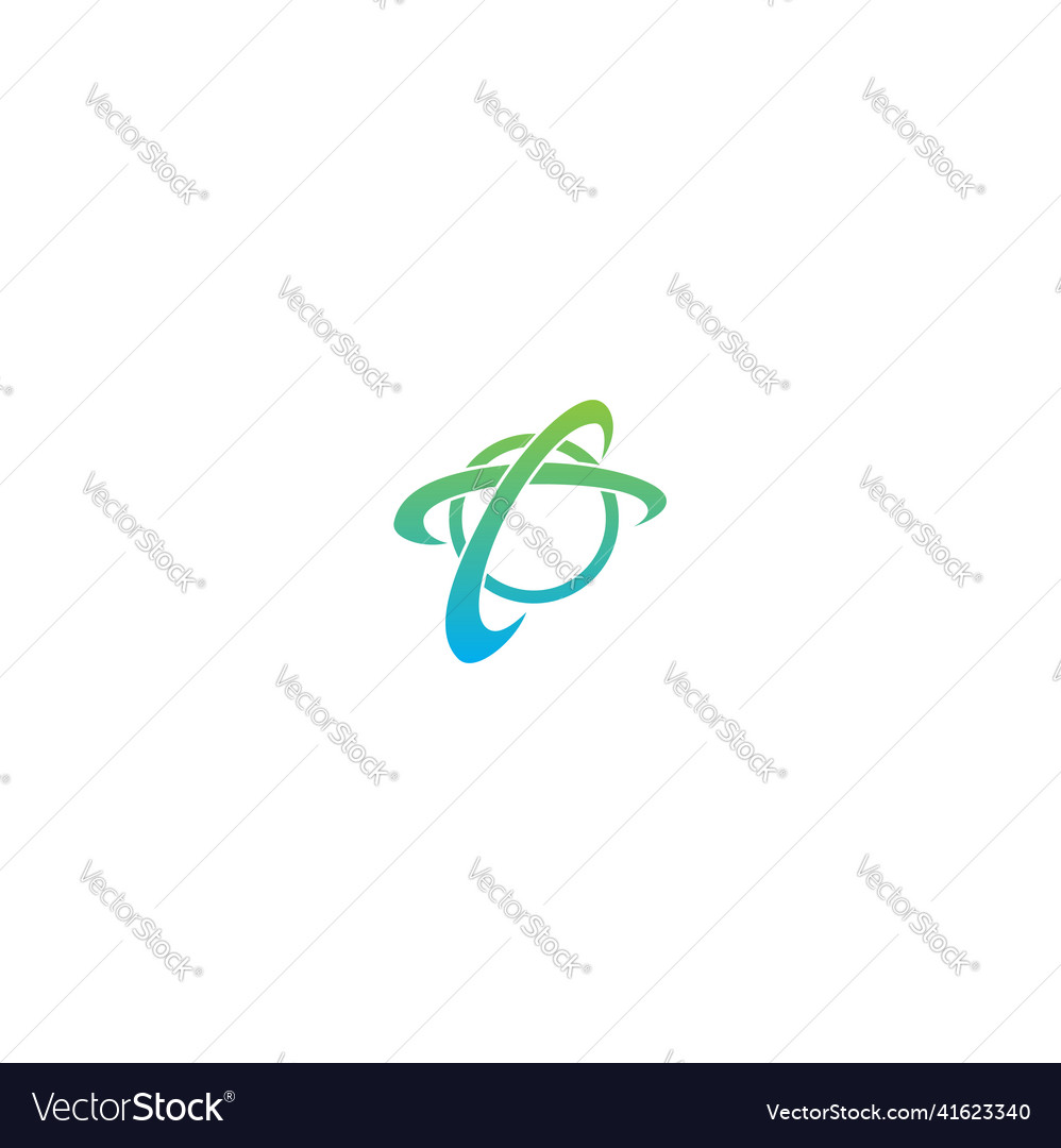 Round orbit science logo Royalty Free Vector Image Round orbit science logo Royalty Free Vector Image