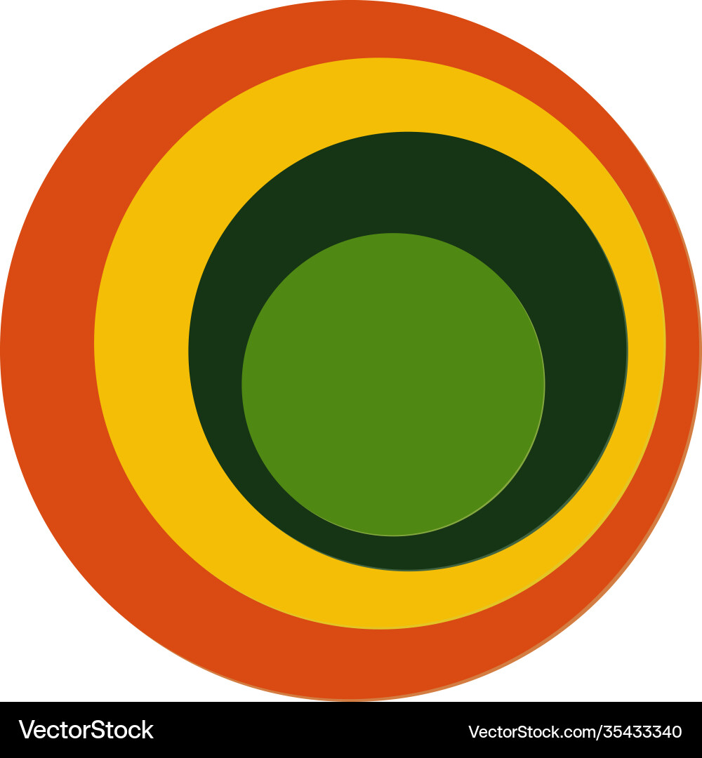 Round palette four colors on a white Royalty Free Vector