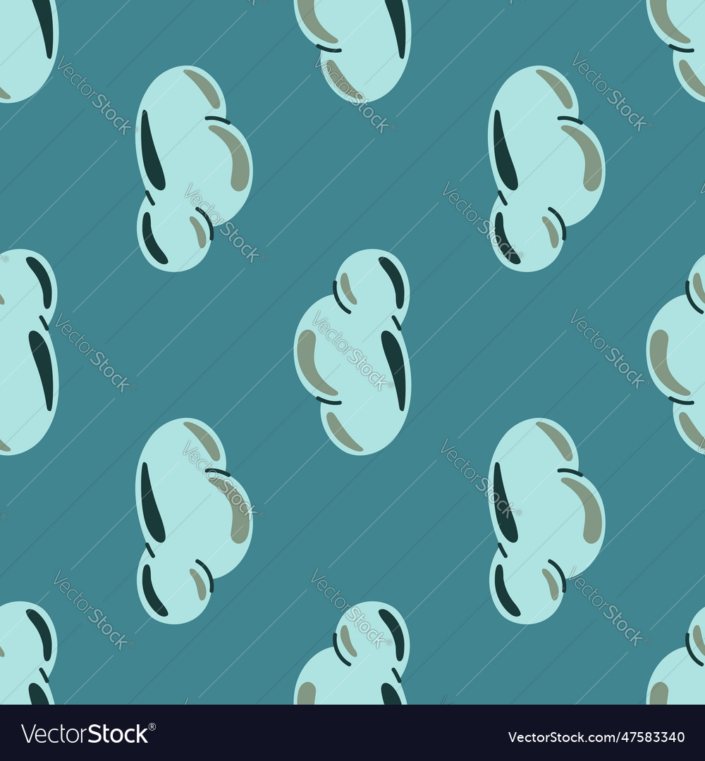 Simple clouds seamless pattern primitive art Vector Image