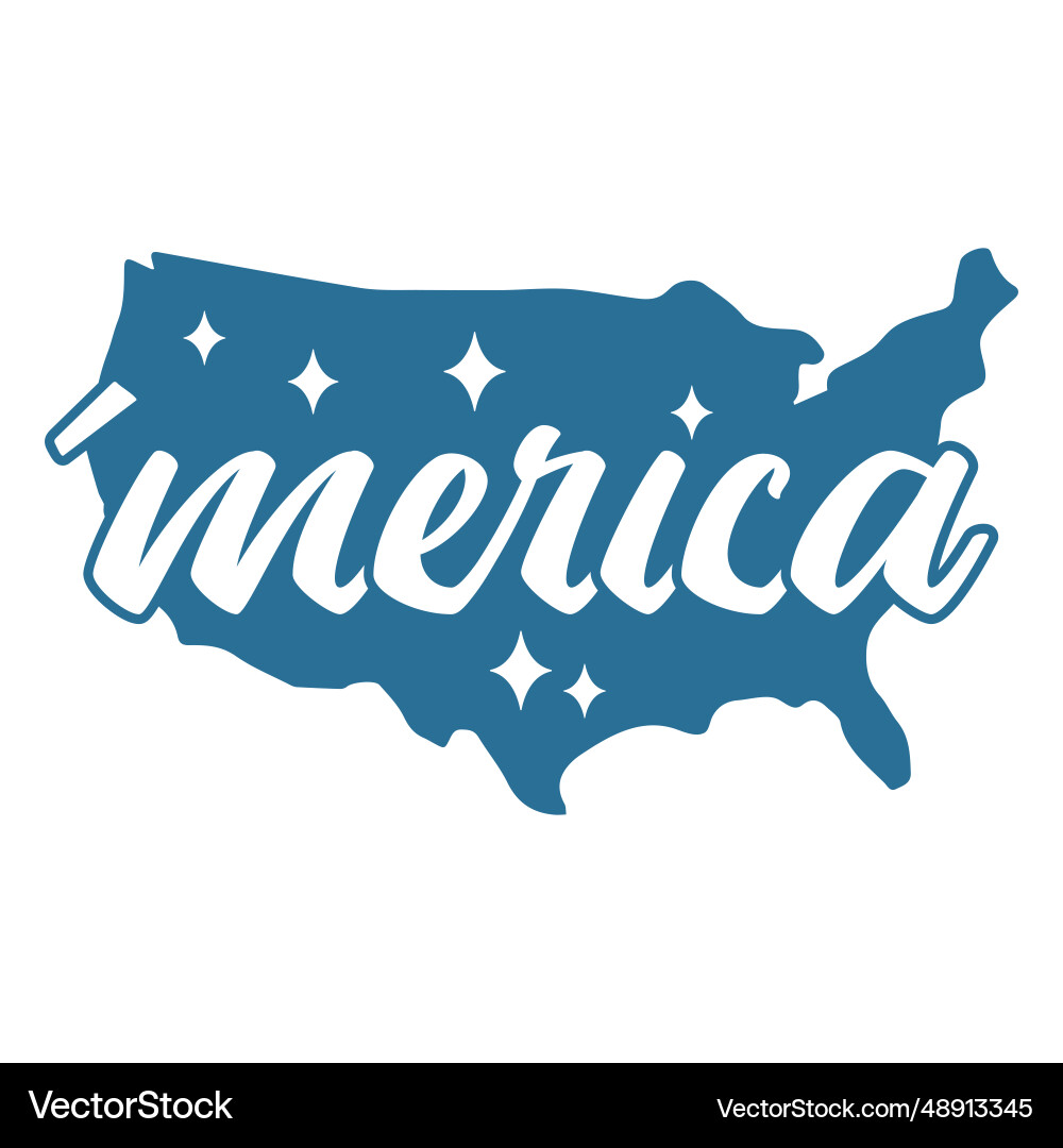 America cut out badge Royalty Free Vector Image