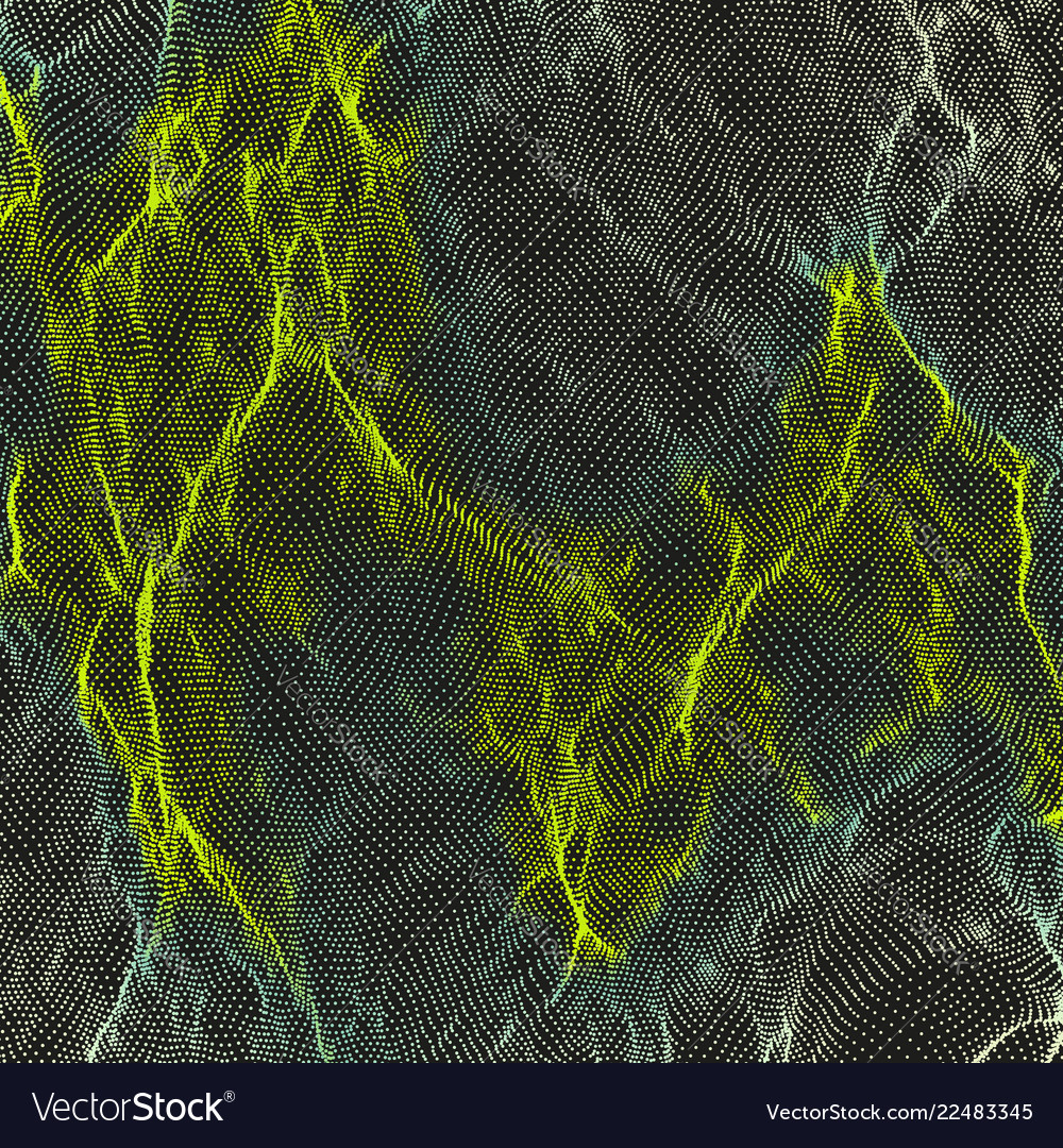 Array with dynamic particles 3d texture Royalty Free Vector