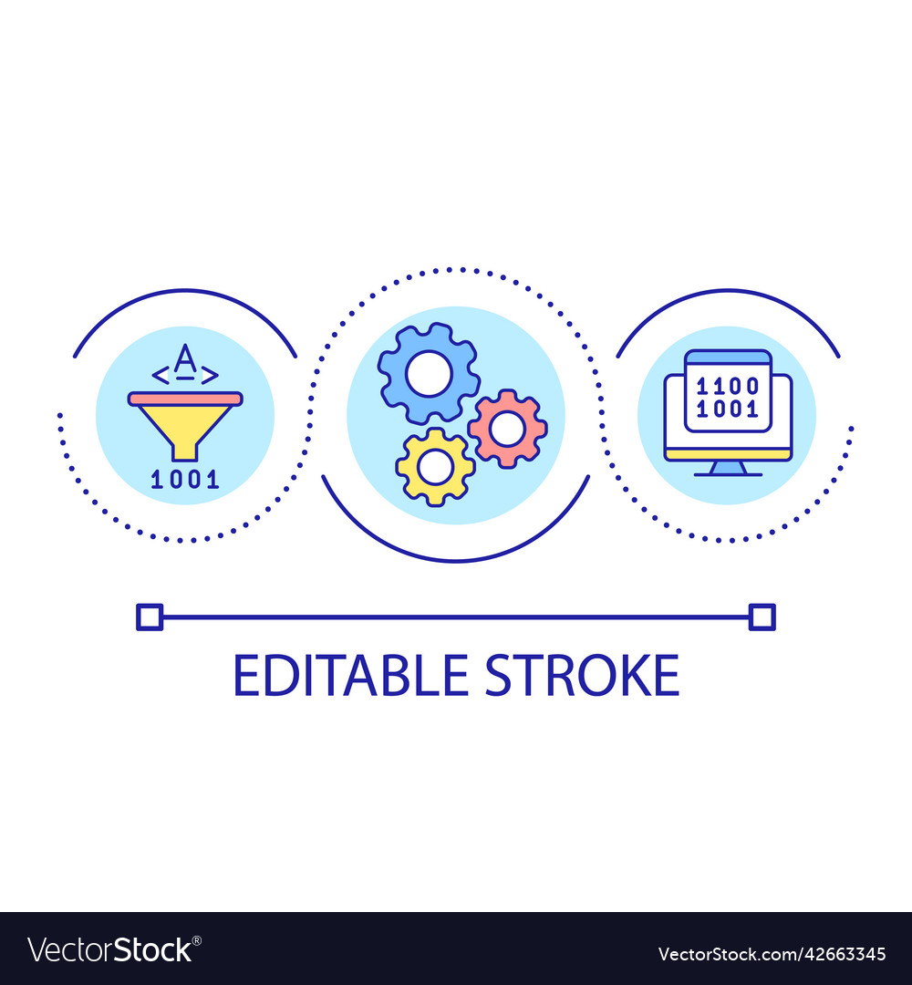 Building application software loop concept icon Vector Image