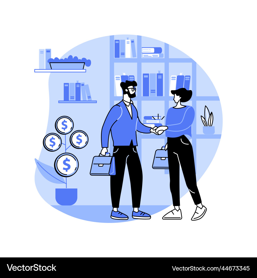 Business partner isolated cartoon Royalty Free Vector Image