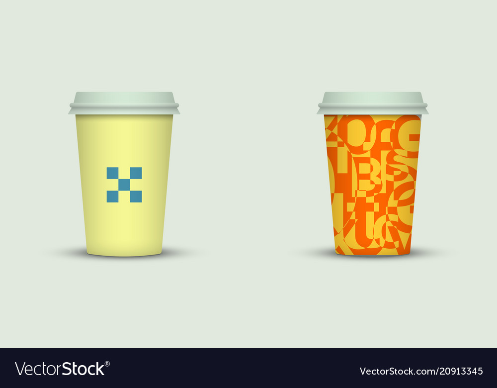 Coffee cup to go creative cup template Royalty Free Vector